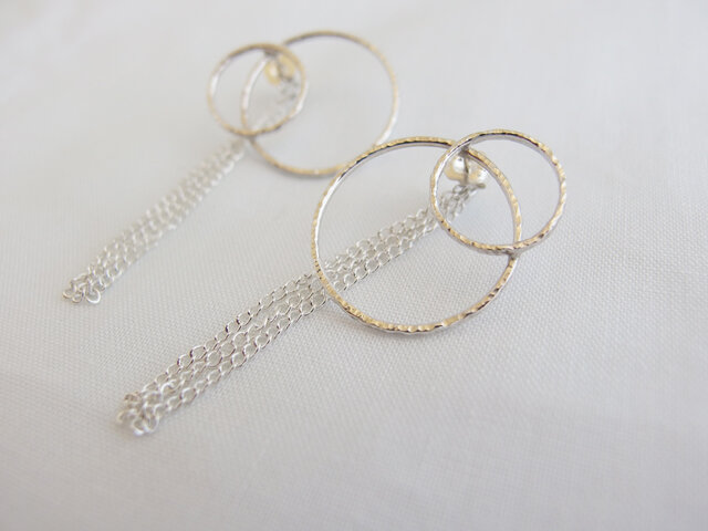 【giselle】 シルバーピアス 2WAY | iichi ハンドメイド・クラフト作品・手仕事品の通販