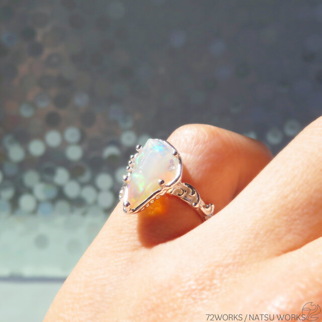 エチオピア オパール リング / rough Ethiopian Opal Ring ll | iichi ハンドメイド・クラフト作品・手仕事品の通販