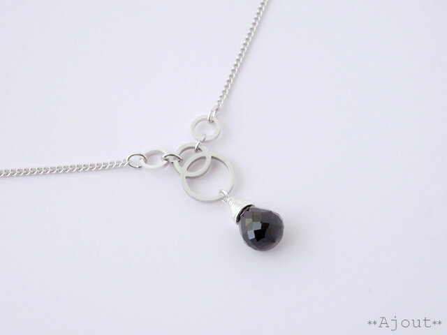ブラックスピネルのネックレス《N-276》 | iichi ハンドメイド・クラフト作品・手仕事品の通販