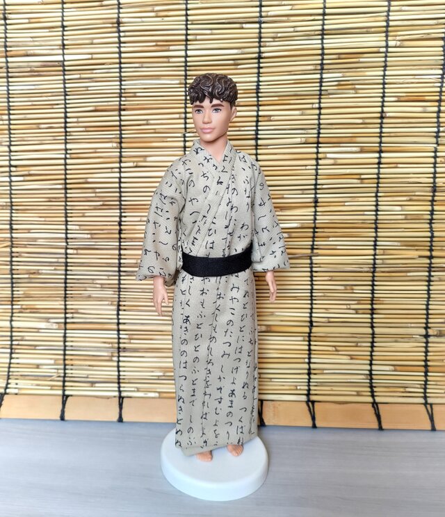 「歌詠み」30cm男子ドール浴衣 | iichi ハンドメイド・クラフト作品・手仕事品の通販