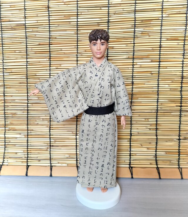 「歌詠み」30cm男子ドール浴衣 | iichi ハンドメイド・クラフト作品・手仕事品の通販