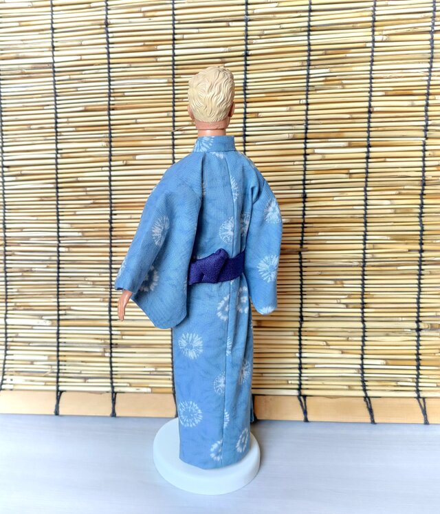「青涼み…青藍」30cm男子ドール浴衣 | iichi ハンドメイド・クラフト作品・手仕事品の通販