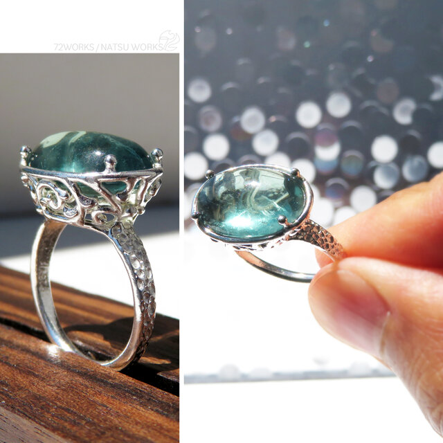 フローライト リング / Green Fluorite Ring | iichi ハンドメイド・クラフト作品・手仕事品の通販
