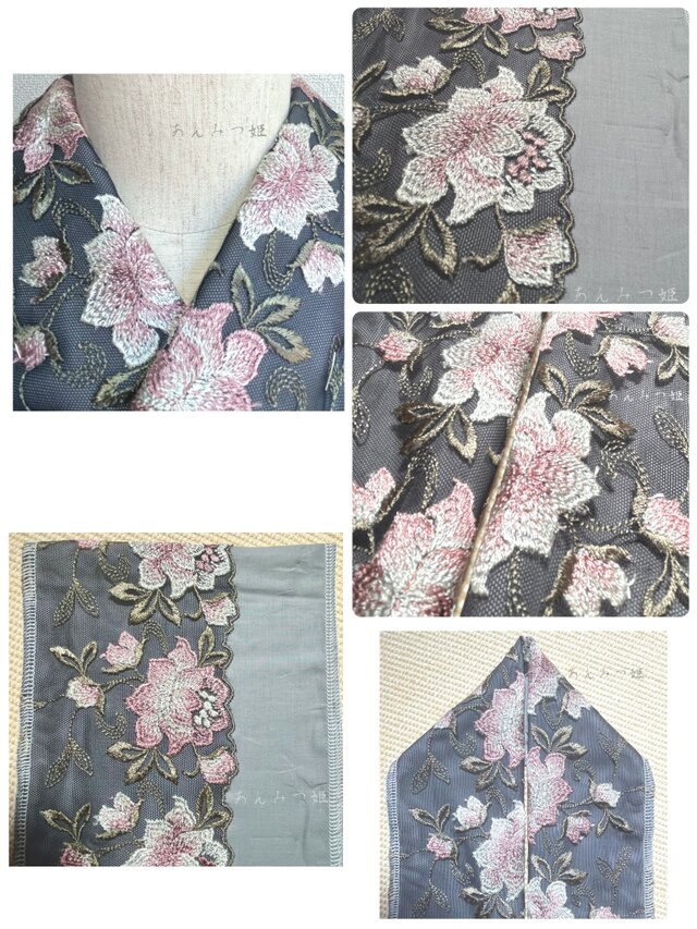 洗える刺繍半衿 優美 | iichi ハンドメイド・クラフト作品・手仕事品の通販