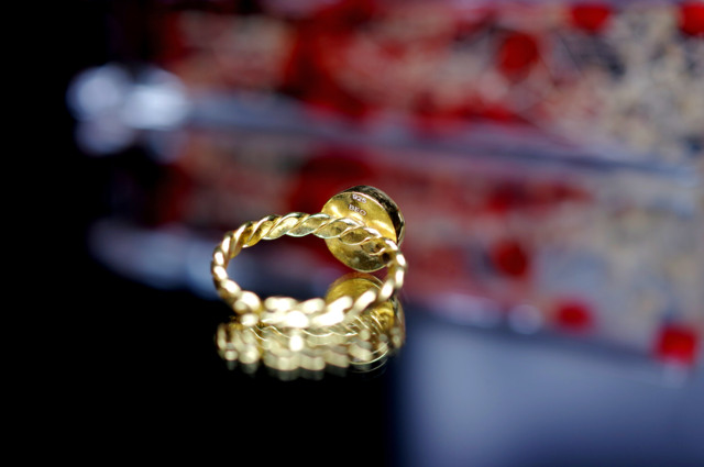 New Arrival☆『ルチルクォーツ』の世界でひとつの天然石リングsilver925 + k18コーティング | iichi ハンドメイド・クラフト作品・手仕事品の通販