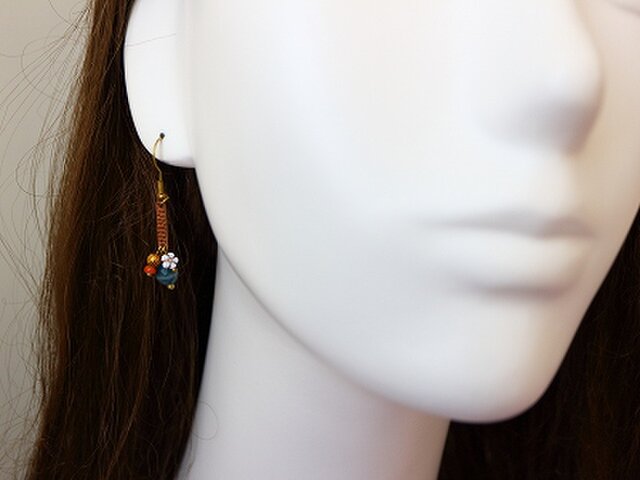 フランスヴィンテージ＊レトロ＊ヴィンテージチェコ＊真鍮＊イヤリング＊no.654 | iichi 日々の暮らしを心地よくするハンドメイドやアンティークのマーケットプレイス