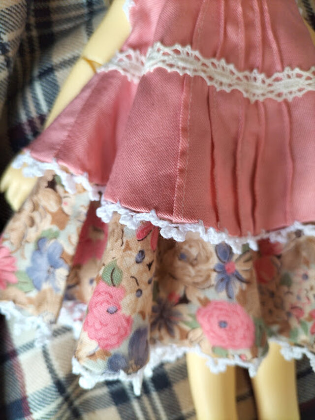 YSD用 ピンク系ピコット編み込みドレス | iichi ハンドメイド・クラフト作品・手仕事品の通販