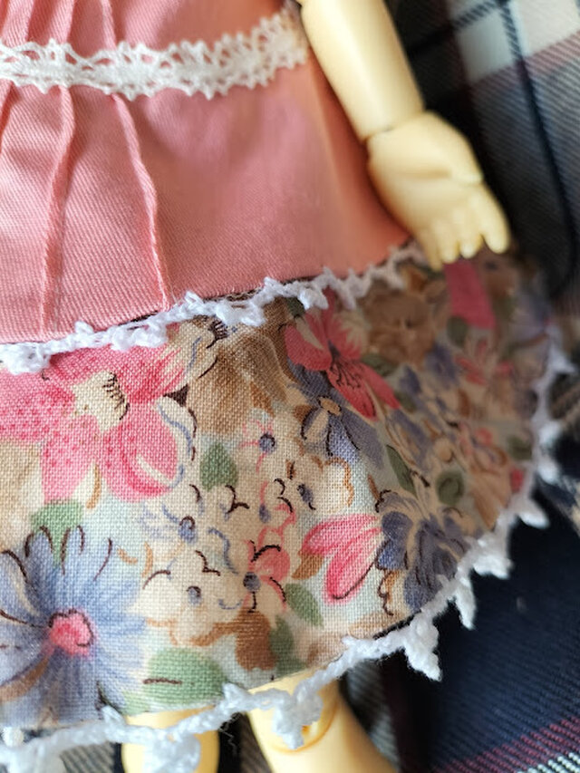 YSD用 ピンク系ピコット編み込みドレス | iichi ハンドメイド・クラフト作品・手仕事品の通販