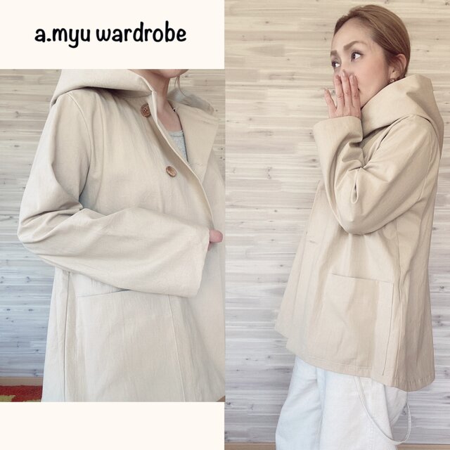 a.myu シャツ感覚♪アースカラーのさらっと羽織れるライトコート | iichi ハンドメイド・クラフト作品・手仕事品の通販