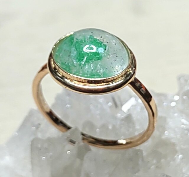 Emerald in quartz＊14kgf ring | iichi ハンドメイド・クラフト作品・手仕事品の通販