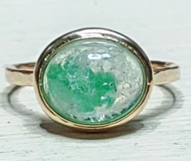Emerald in quartz＊14kgf ring | iichi ハンドメイド・クラフト作品・手仕事品の通販