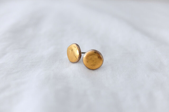ピアス plain mini gold | iichi ハンドメイド・クラフト作品・手仕事品の通販
