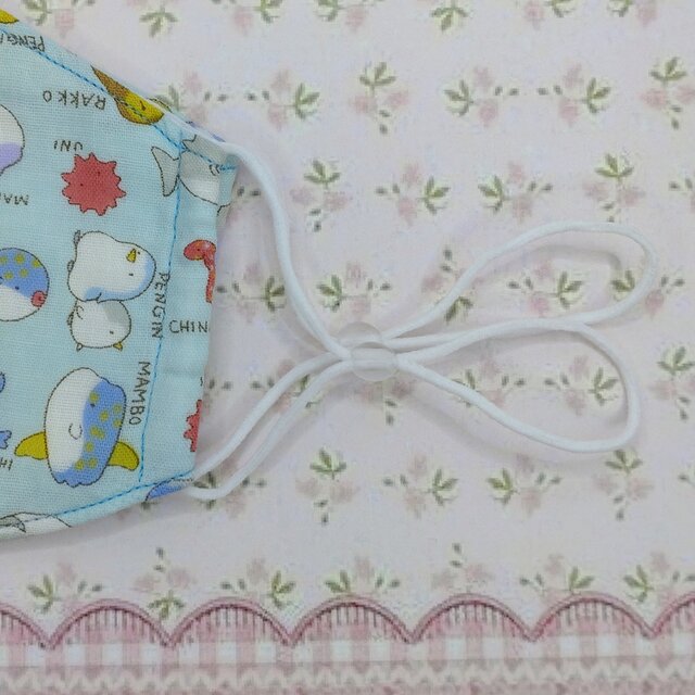 う144 Wガーゼ♪海の生き物☆立体マスク | iichi ハンドメイド・クラフト作品・手仕事品の通販
