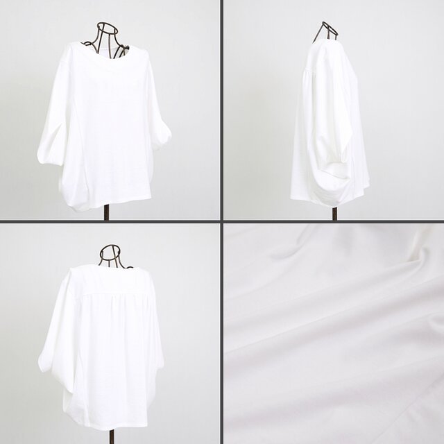 ドルマンスリーブ カットソー ホワイト 0503WH | iichi ハンドメイド・クラフト作品・手仕事品の通販