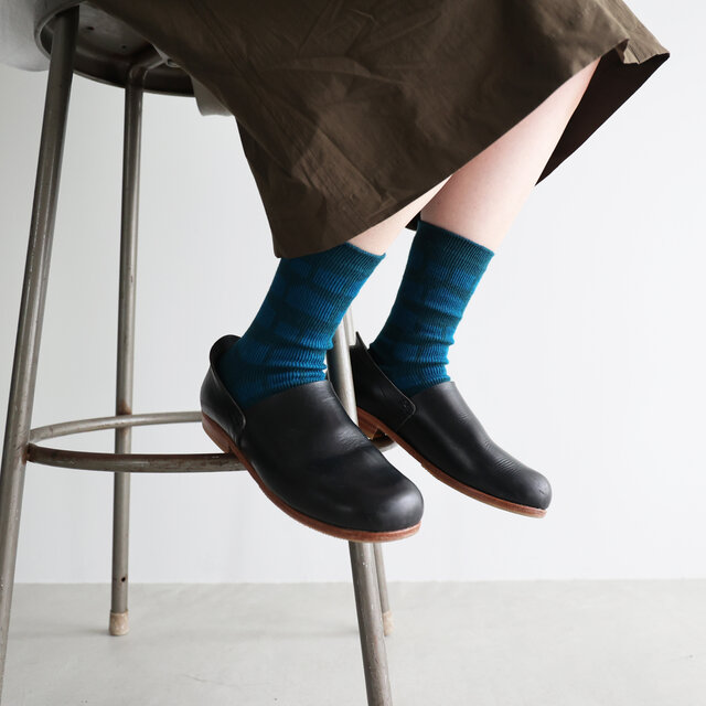 [HUISのくつした]JAGARD（ブルーグリーン）【ユニセックス22cm-27cm】 | iichi ハンドメイド・クラフト作品・手仕事品の通販