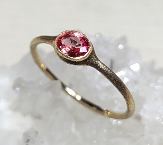 pink sapphire＊K10 ring | iichi 日々の暮らしを心地よくするハンドメイドやアンティークのマーケットプレイス