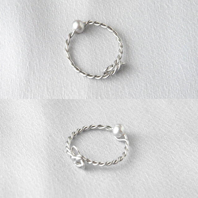 Twist Point Ring（淡水パール） | iichi ハンドメイド・クラフト作品・手仕事品の通販