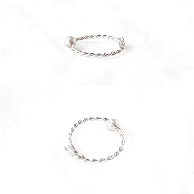 Twist Point Ring（淡水パール） | iichi ハンドメイド・クラフト作品・手仕事品の通販