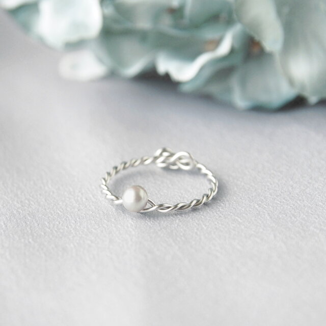 Twist Point Ring（淡水パール） | iichi ハンドメイド・クラフト作品・手仕事品の通販