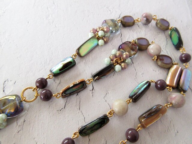 アバロンシェルのネックレス（N1282） | iichi 日々の暮らしを心地よくするハンドメイドやアンティークのマーケットプレイス