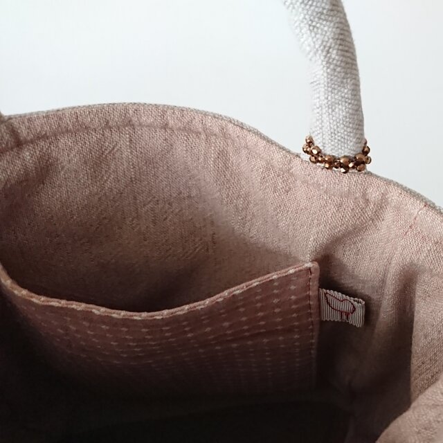 random parts linen bag [beige] | iichi ハンドメイド・アンティーク・食品・ギフト・手作り
