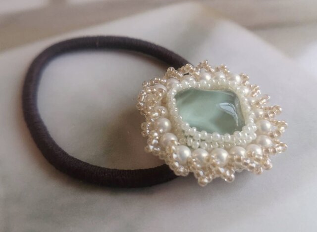 *Always*ウォータードロップヘアゴム | iichi 日々の暮らしを心地よくするハンドメイドやアンティークのマーケットプレイス