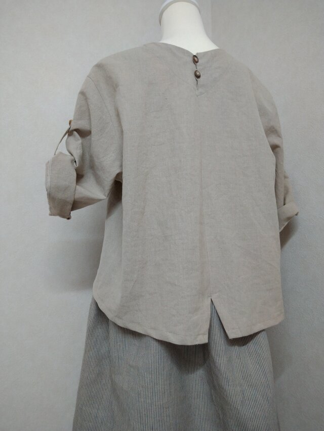 ナチュラル素材。サクッとプルオーバー。VPO-107 | iichi ハンドメイド・クラフト作品・手仕事品の通販