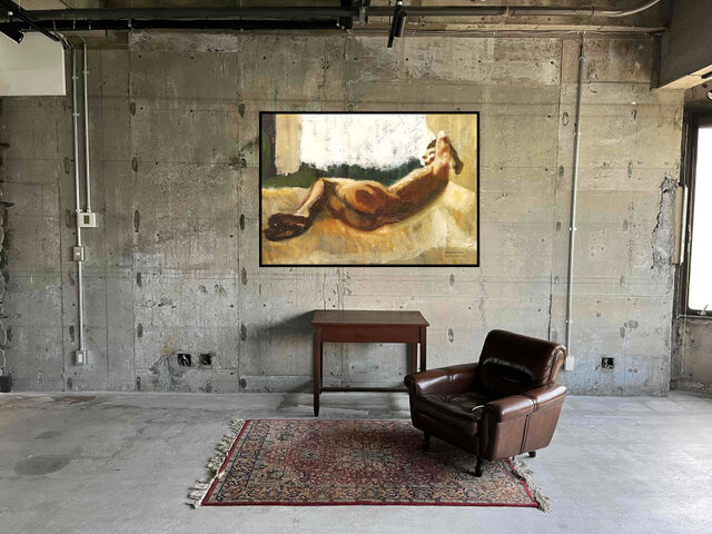 アートポスター 室内用 A2サイズ 真昼の光の中の裸夫2 | iichi ハンドメイド・クラフト作品・手仕事品の通販