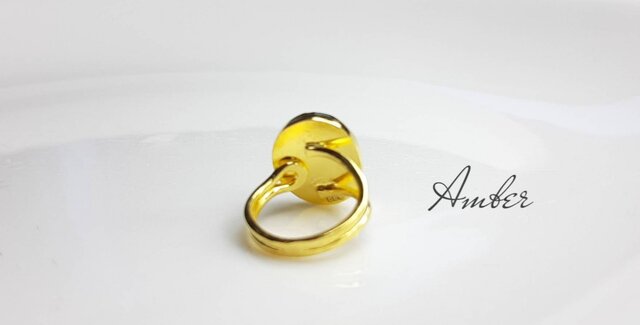最新作☆『Amber』の世界でひとつの天然石リング | iichi ハンドメイド・クラフト作品・手仕事品の通販