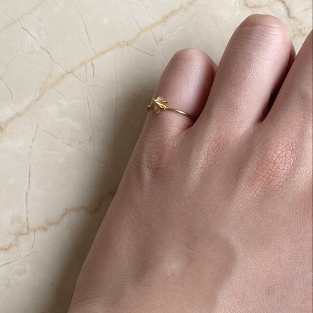 K18GP silver925 プチホイップ リング 18金メッキ 約8号 | iichi ハンドメイド・クラフト作品・手仕事品の通販