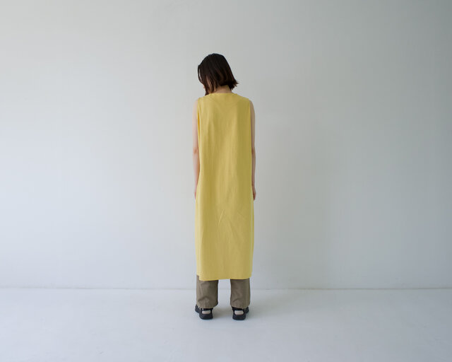ドライタッチコットン/sleeveless dress/Color:sunshine | iichi ハンドメイド・クラフト作品・手仕事品の通販