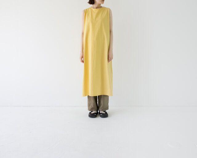 ドライタッチコットン/sleeveless dress/Color:sunshine | iichi ハンドメイド・クラフト作品・手仕事品の通販