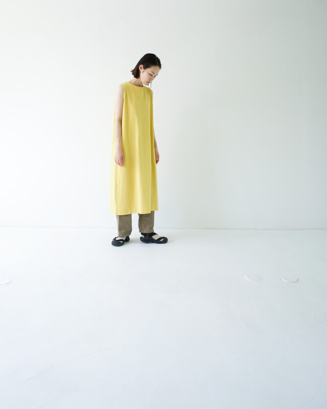 ドライタッチコットン/sleeveless dress/Color:sunshine | iichi ハンドメイド・クラフト作品・手仕事品の通販
