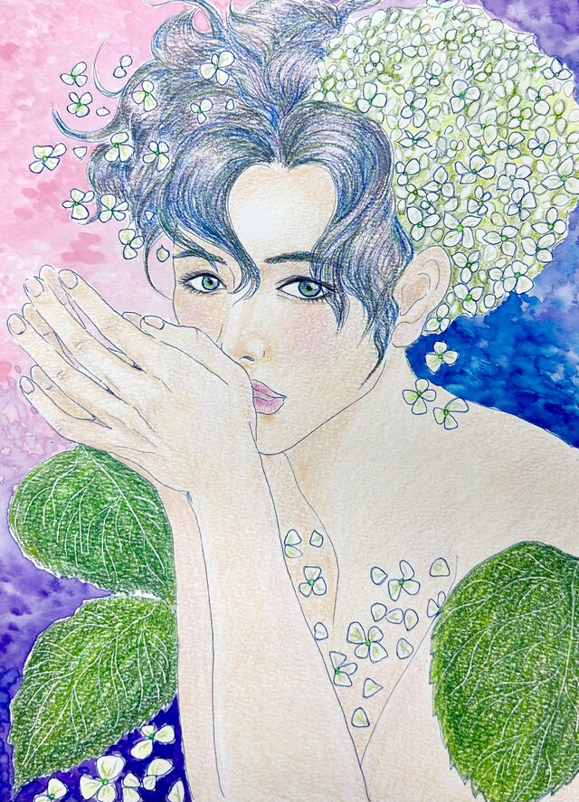 儚げ 《色鉛筆ver》 | iichi ハンドメイド・クラフト作品・手仕事品の通販