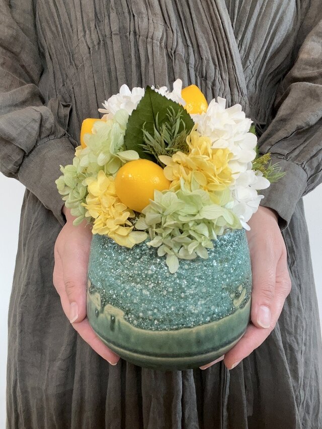 Limone / リモーネ ポットアレンジⓁ | iichi ハンドメイド・クラフト作品・手仕事品の通販