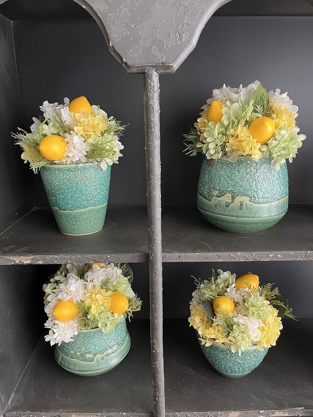 Limone / リモーネ ポットアレンジⓁ | iichi ハンドメイド・クラフト作品・手仕事品の通販