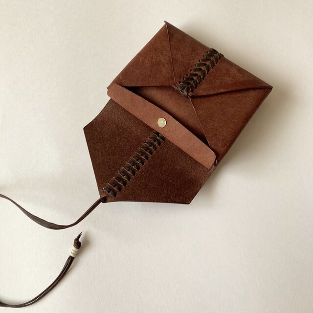 短財布-chocolate- | iichi ハンドメイド・クラフト作品・手仕事品の通販