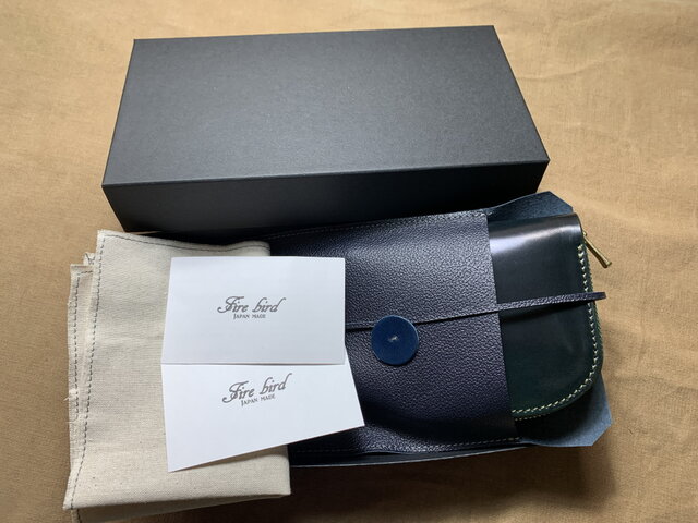 ホーウィン シェルコードバン×マレンマ firebird 【AK.17】ラウンドショート (ミニマルウォレット) | iichi ハンドメイド・クラフト作品・手仕事品の通販