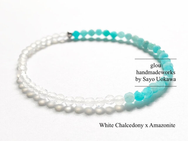【良縁】White Chalcedony x Amazonite | iichi 日々の暮らしを心地よくするハンドメイドやアンティークのマーケットプレイス
