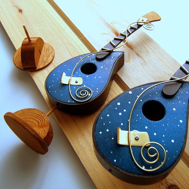 星空バージョン♪アコギな小さなオブジェ～GTA-7 | iichi ハンドメイド・クラフト作品・手仕事品の通販