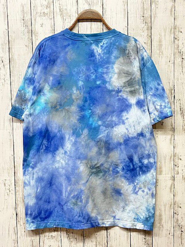 タイダイ染め Tシャツ Lサイズ ブルー ムラ染め Hippies Dye HD19-64 | iichi ハンドメイド・クラフト作品・手仕事品の通販