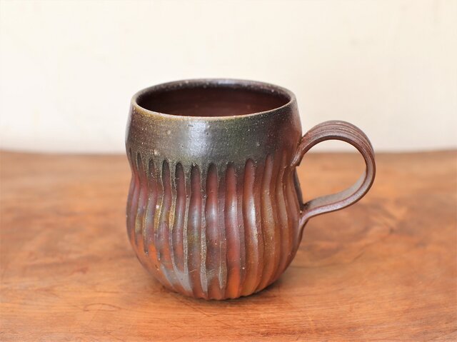 備前焼 コーヒーカップ(鎬)・サンギリ c11-037 | iichi ハンドメイド・クラフト作品・手仕事品の通販