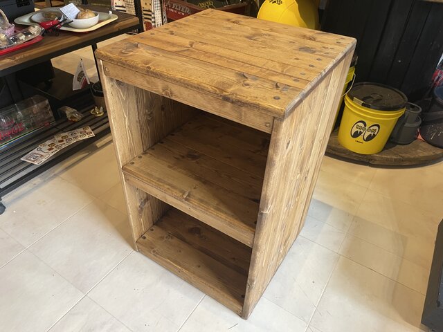 在庫あり 即納 hotaru キャビネット 2段BOX 棚 本棚 飾り棚 ダーク 無垢材 天然木 人気商品 オーダー可 | iichi ハンドメイド・クラフト作品・手仕事品の通販