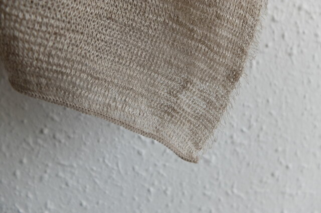 リネンニット リバーシブルストール オリーブ | iichi ハンドメイド・クラフト作品・手仕事品の通販