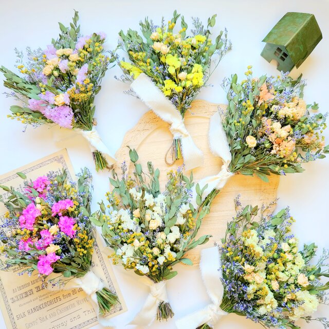 sp ミニ薔薇とリモニウムのナチュラルスワッグ アンティーク ボタニカル | iichi ハンドメイド・クラフト作品・手仕事品の通販