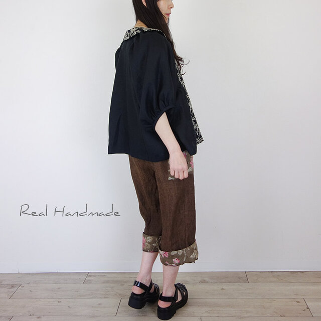 霜降りリネンスィートブラウン2WAYカーゴパンツ | iichi ハンドメイド・クラフト作品・手仕事品の通販