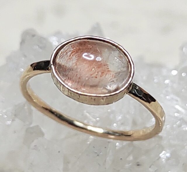 strawberry quartz＊14kgf ring | iichi 日々の暮らしを心地よくするハンドメイドやアンティークのマーケットプレイス