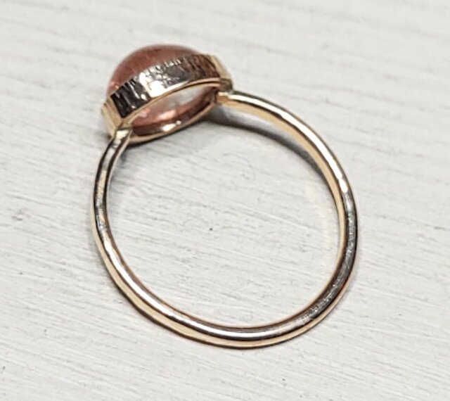 strawberry quartz＊14kgf ring | iichi 日々の暮らしを心地よくするハンドメイドやアンティークのマーケットプレイス