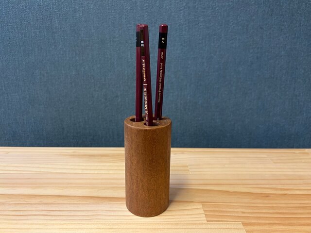 【送料無料】 ペンスタンド レンコン オーク調 50φ 10cm 3穴 | iichi ハンドメイド・クラフト作品・手仕事品の通販