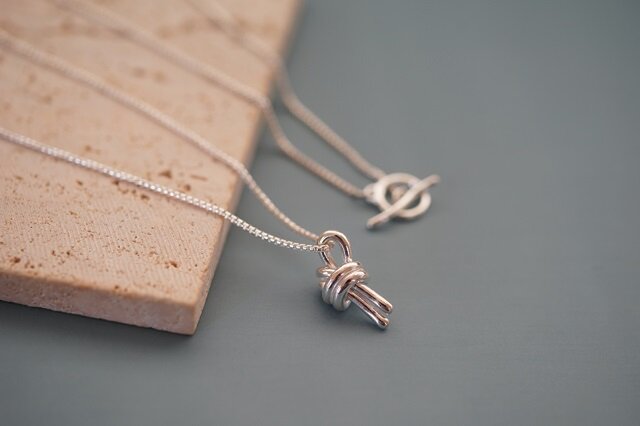 【knot】silver925 knot necklace | iichi ハンドメイド・クラフト作品・手仕事品の通販